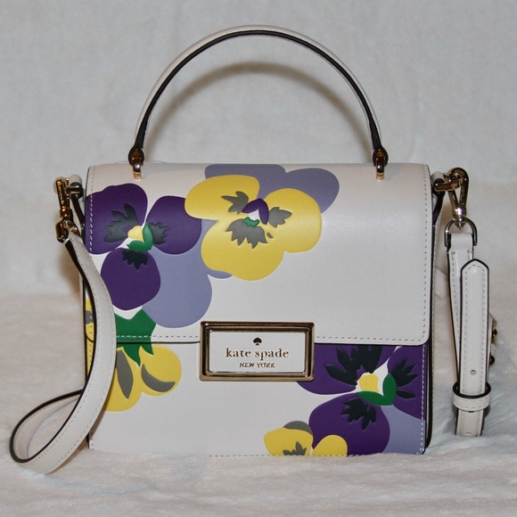 kate spade | Bags | Nwt Kate Spade Purse Reegan Pansies Handle ...